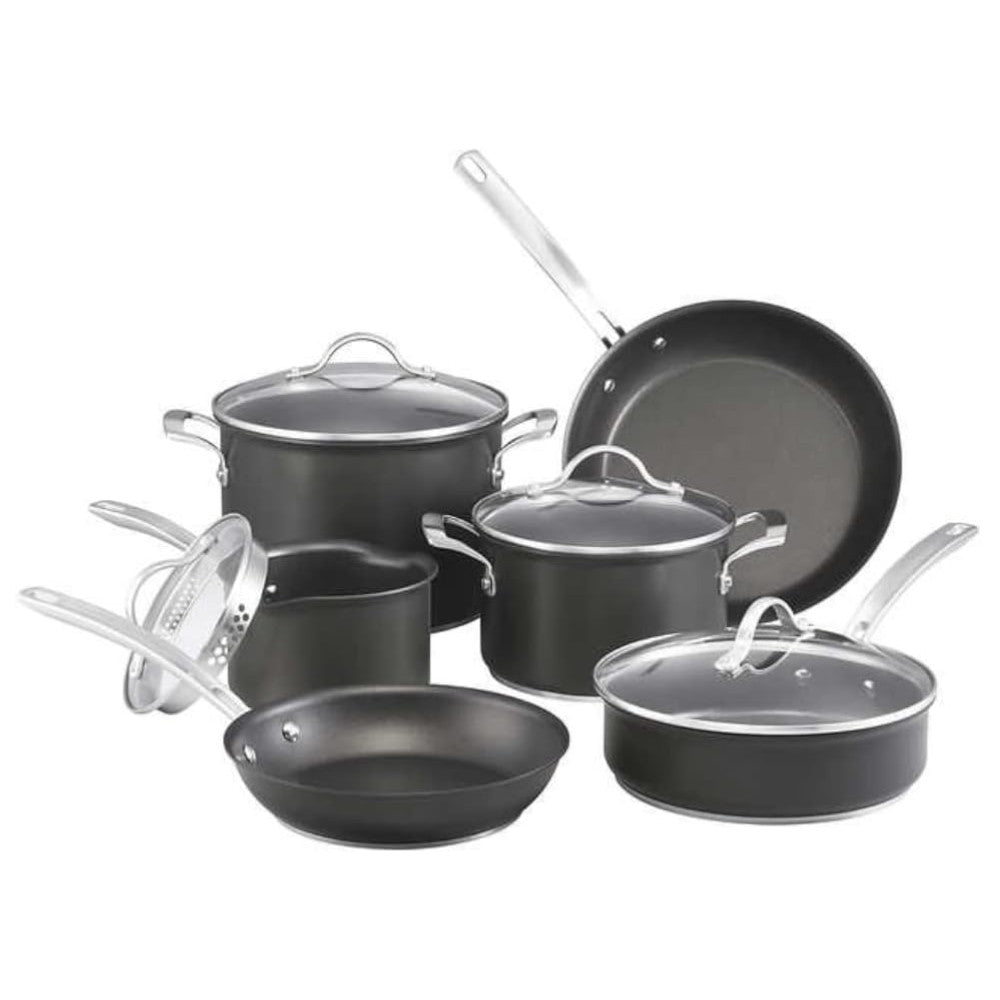 KIRKLAND SIGNATURE 1338395 Hard Anodised 10 Piece Cookware Set