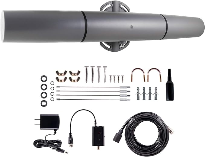 GE Outdoor/Attic Mount Amplified TV Antenna Long Range Digital HDTV An